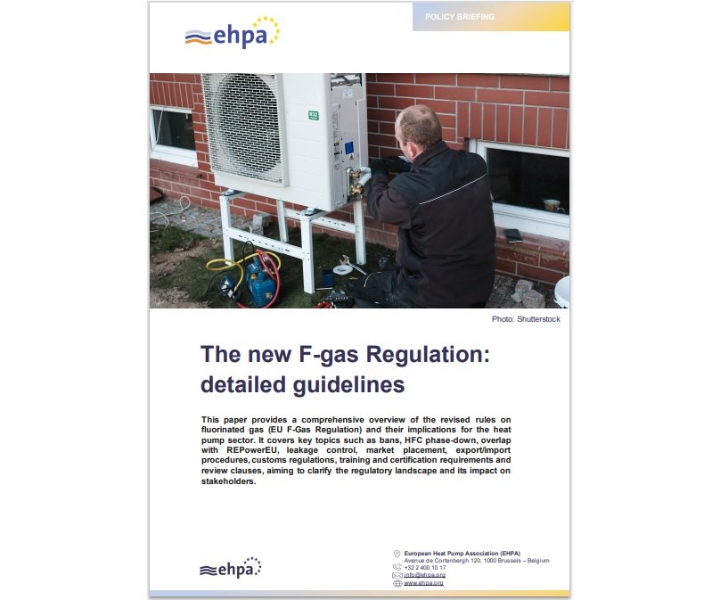 Nuove Linee Guida sul Regolamento F-Gas dalla EHPA