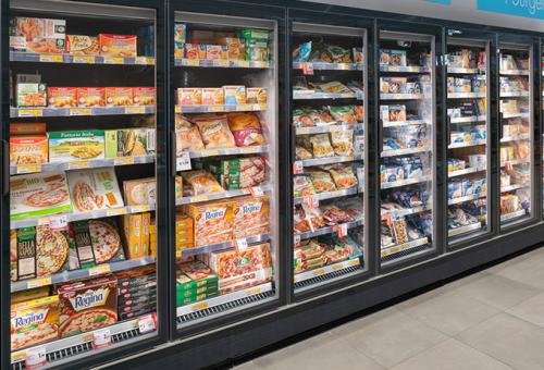 Costan counter fridges dedicated to the frozen departments for Retail