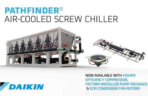 Daikin Applied upgrades air-cooled Pathfinder screw chiller