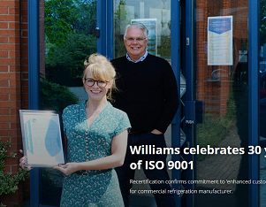 Williams celebrates 30 years of ISO 9001