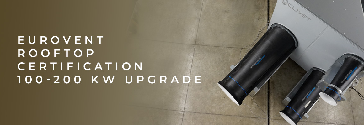 Eurovent certification for Clivet's Rooftop family up to 200 kW