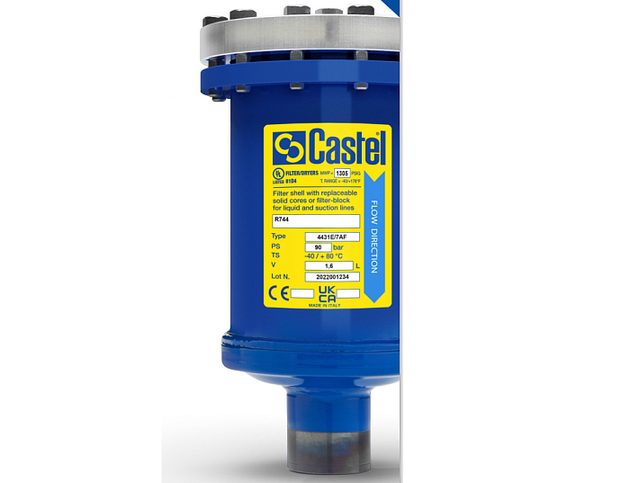 90 bar filter drier with replaceable solid core by Castel